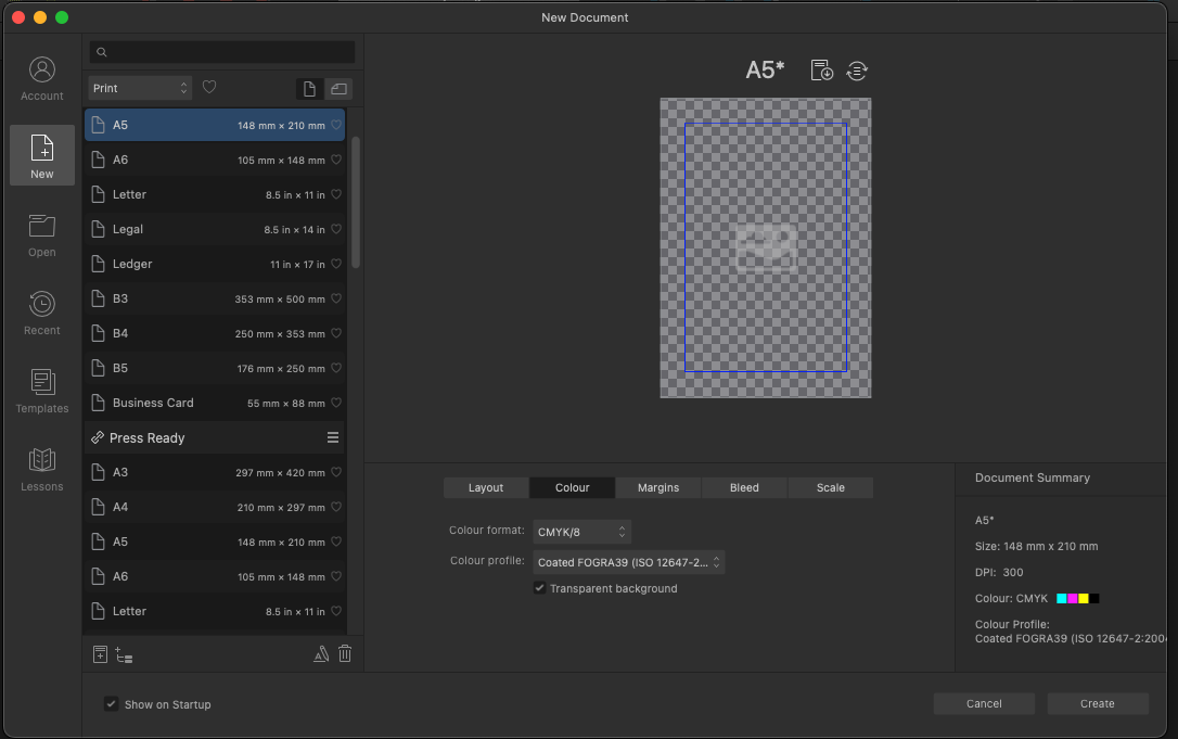 Affinity Designer CMYK settings | Complete Transfers